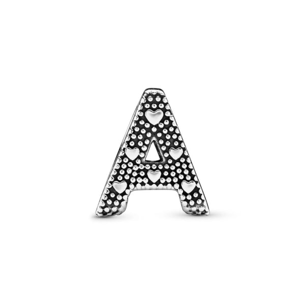 Pandora Moments Letter A Alphabet Charm, Silver, 797455