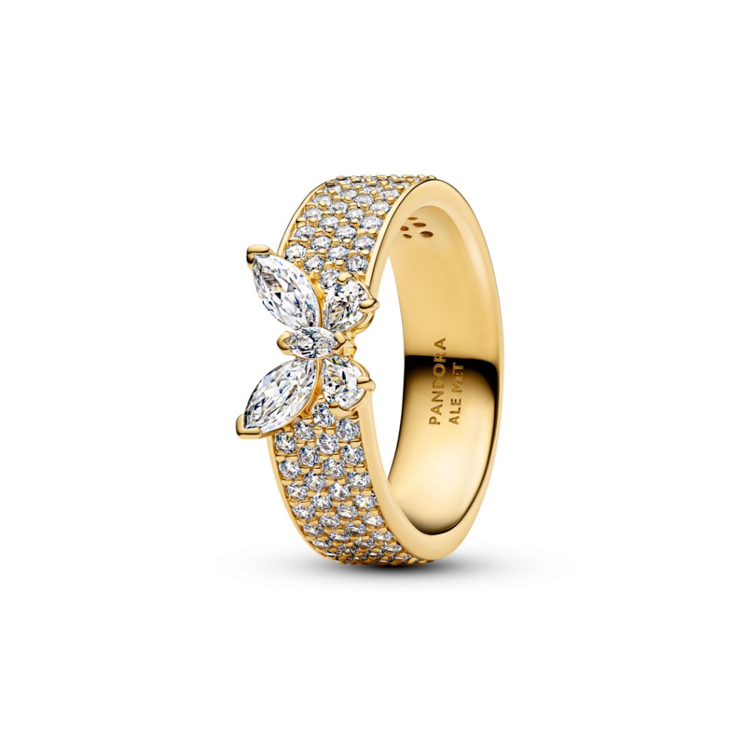 Pandora Timeless Sparkling Butterfly Bold sormus, keltakullattu, 16427