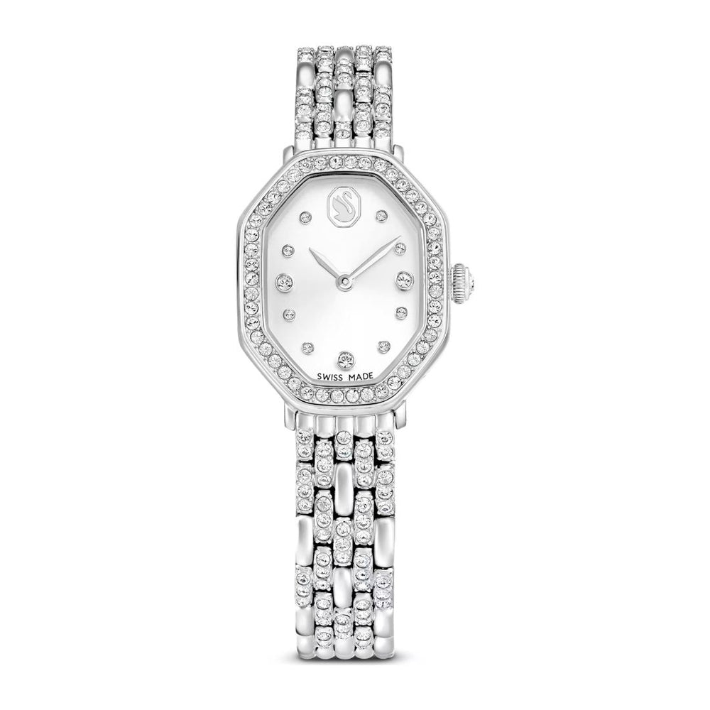 Swarovski Dextera Octagon Watch, Silver Color and White Crystals, 5698