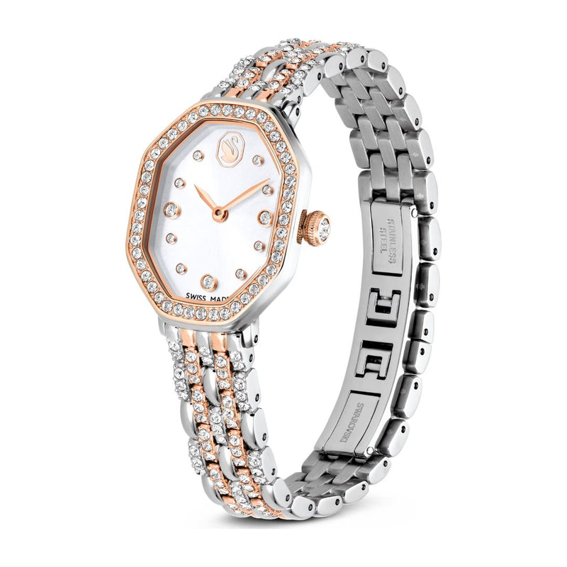 Swarovski Dextera Octagon Watch, Silver Color, Rose Gold Color and Whi