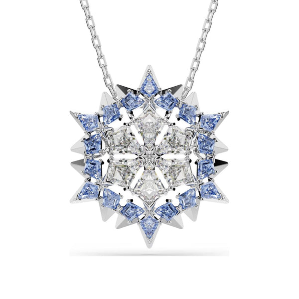 Swarovski Magic Snowflake Pendant and Brooch, Rhodium Plated Metal and