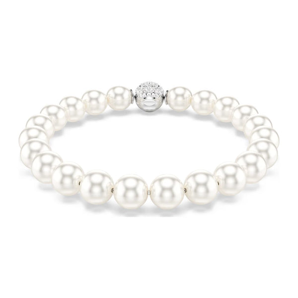 Swarovski Matrix Bracelet, White Pearls and White Zircons, 5747747
