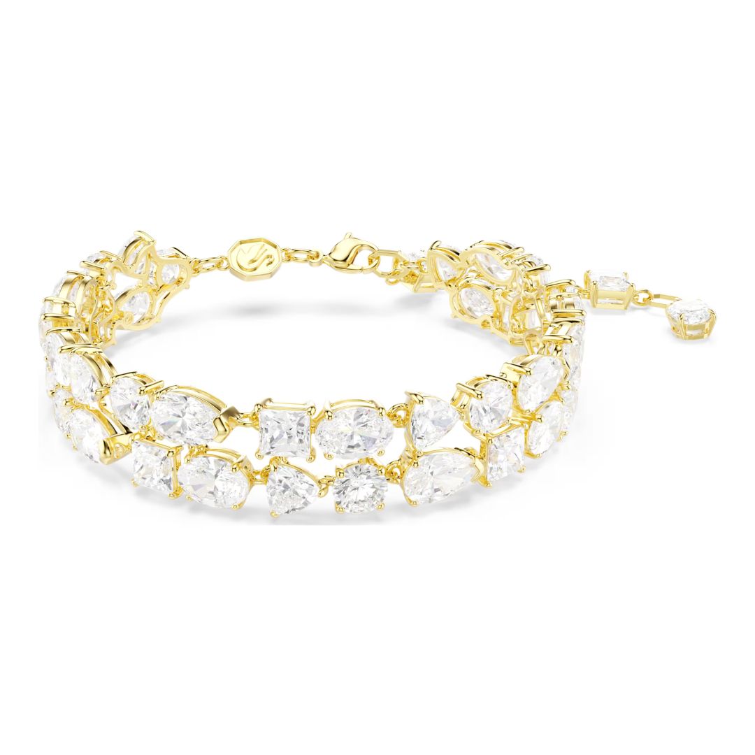 Swarovski Mesmera Bracelet, Yellow Gold Color and White Crystals 57438