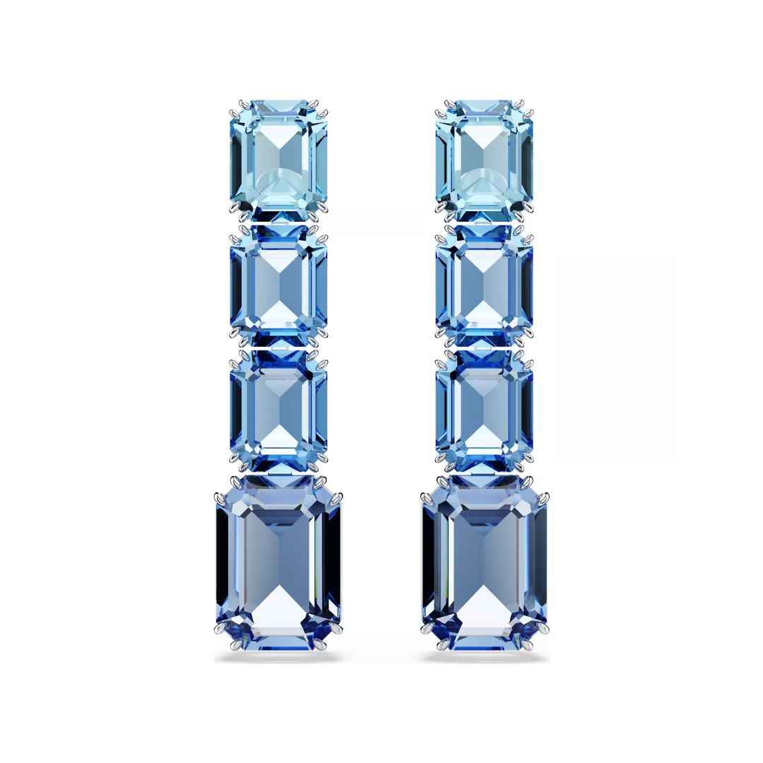 Swarovski Millenia Drop korvakorut, vaalea metalli ja siniset kristall