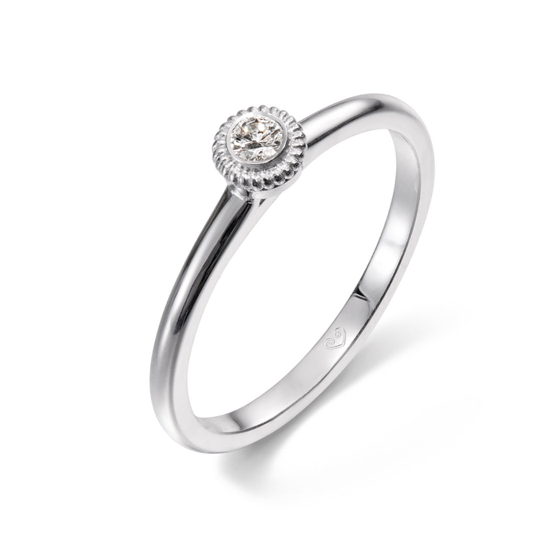 Kalevala Valittu sormus, 14K valkokultaa, 0,06ct, Kalevala Love, 54100